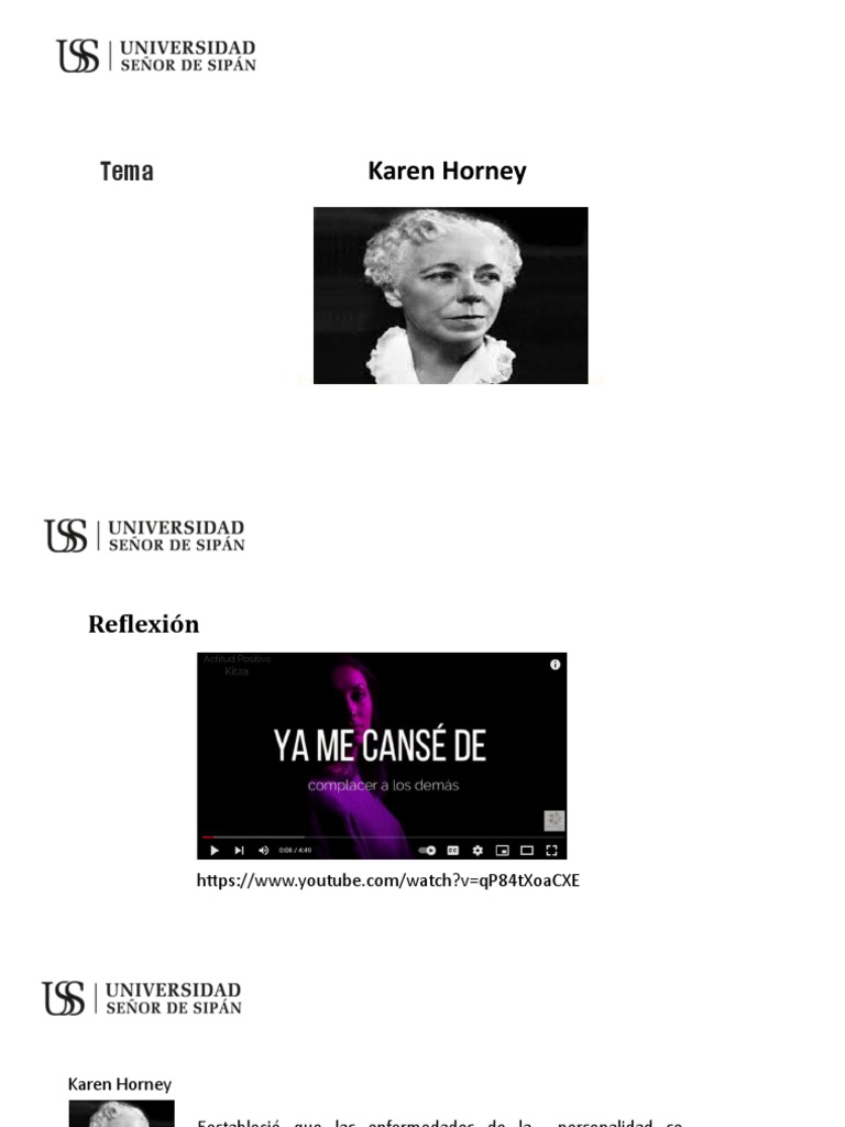 Teoría de la Personalidad de Karen Horney | PDF | Neurosis | Psicoanálisis