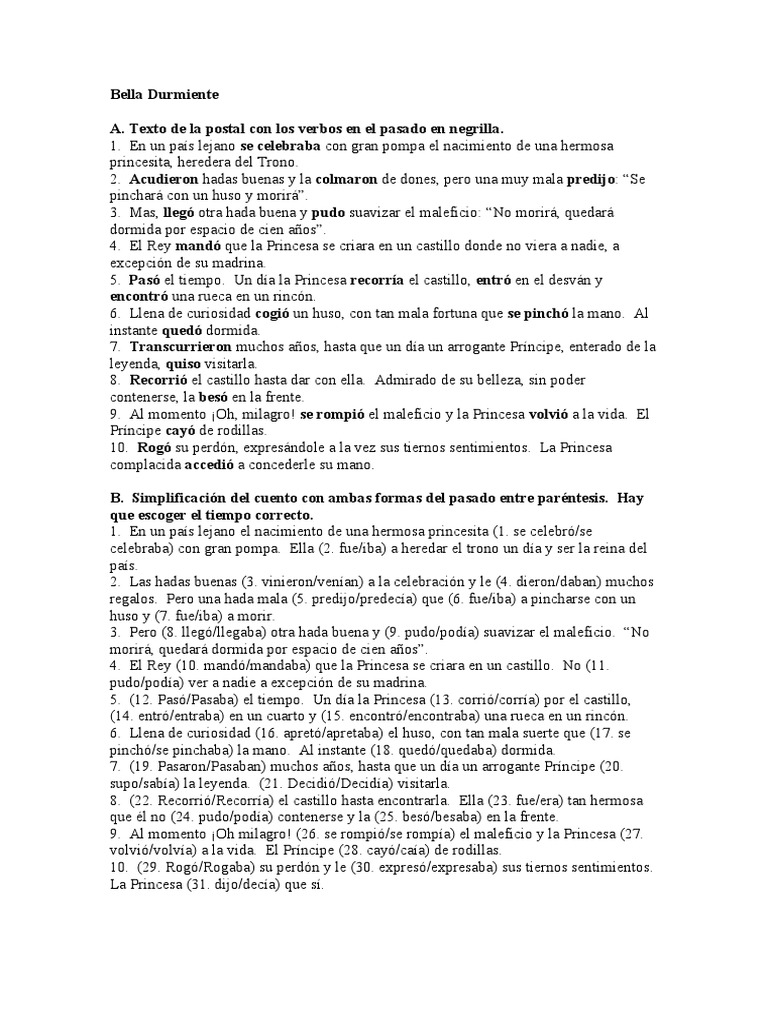 Bella Durmiente | PDF | Bella Durmiente