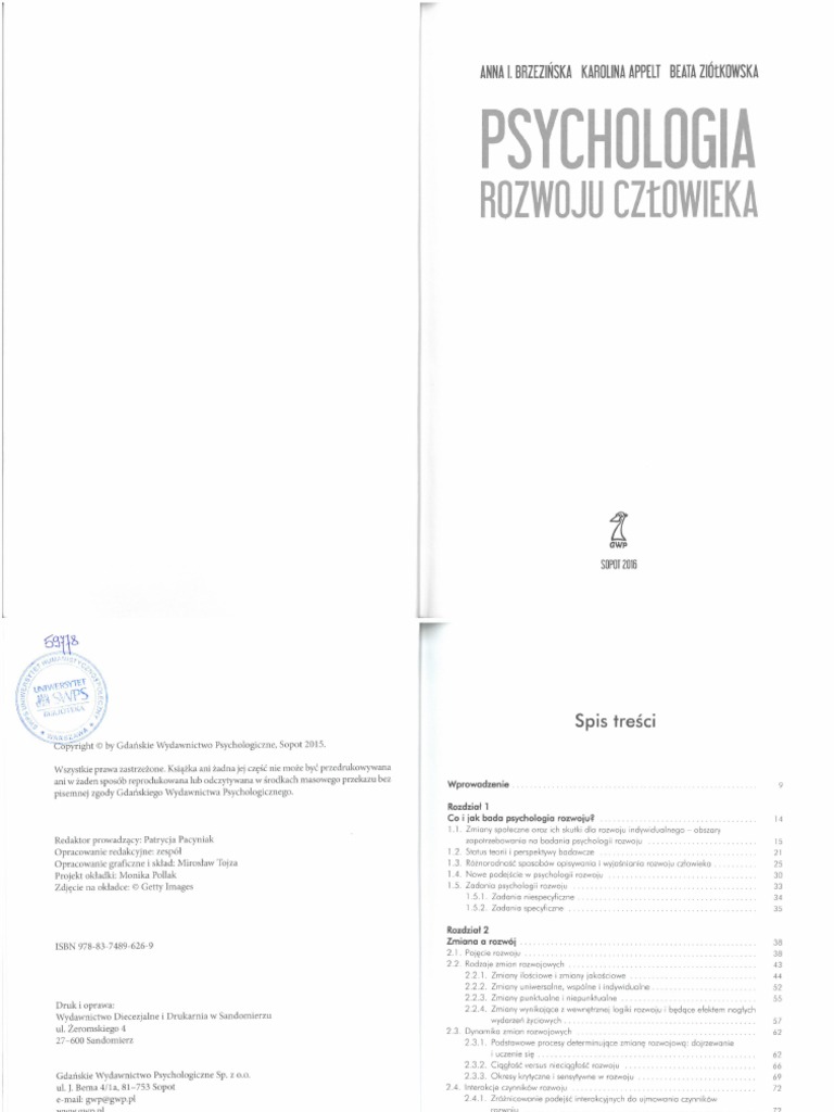 Psychol Rozw Czlow 0 | PDF