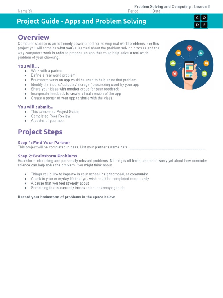 U1L08 - Project Guide - Apps and Problem Solving 2 | PDF | Mobile App ...