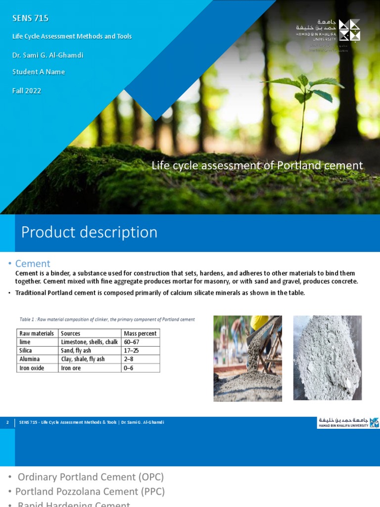 Cement 2 | PDF | Cement | Life Cycle Assessment