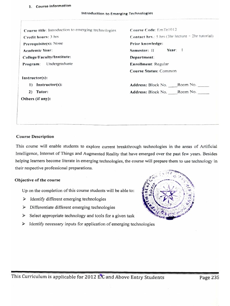 All Course Title For Cs | PDF