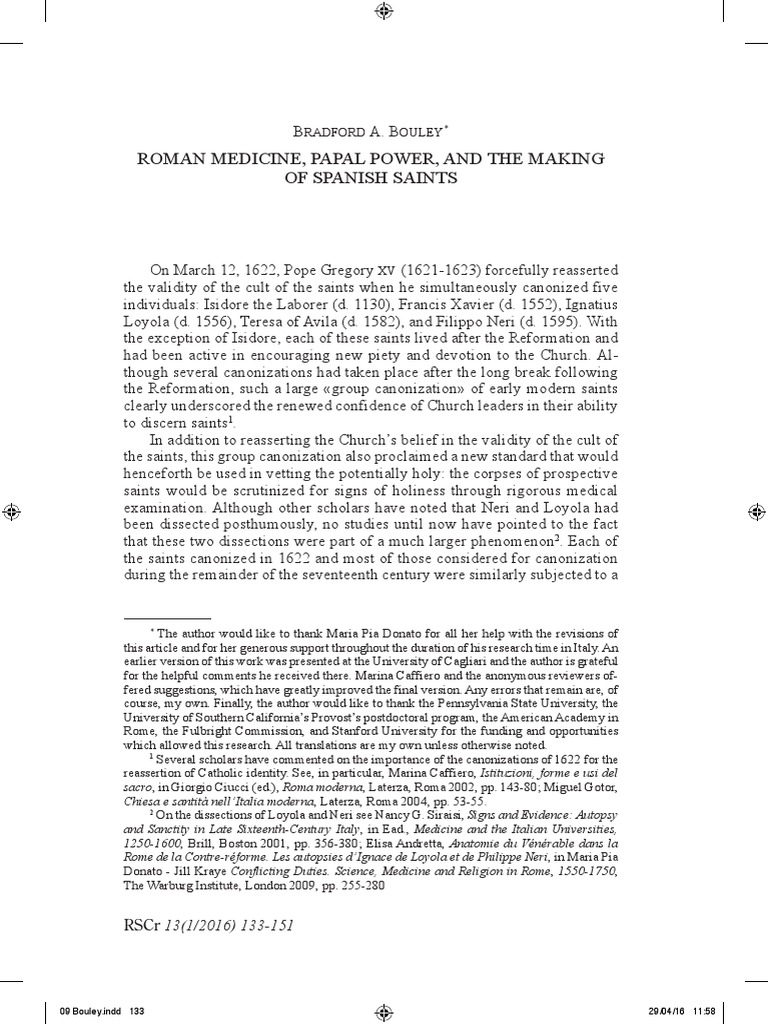BOULEY - Roman Medicine, Papal Power, and The Making of Spanish Saints ...