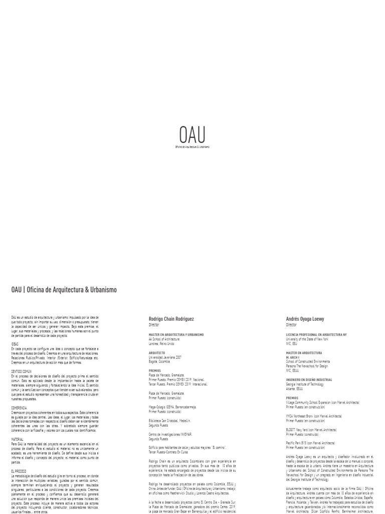 OAU Portafolio 2022-09-01 | PDF | Hospital | Urbanismo