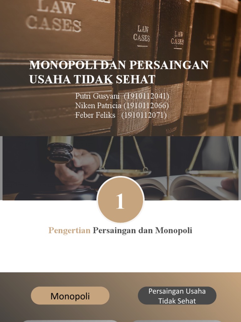 Monopoli Dan Persaingan Usaha Tidak Sehat | PDF | Hukum