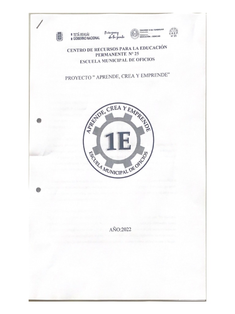 Proyecto Aprende, Crea y Emprende | PDF Proyecto Aprende, Crea y Emprende | PDF