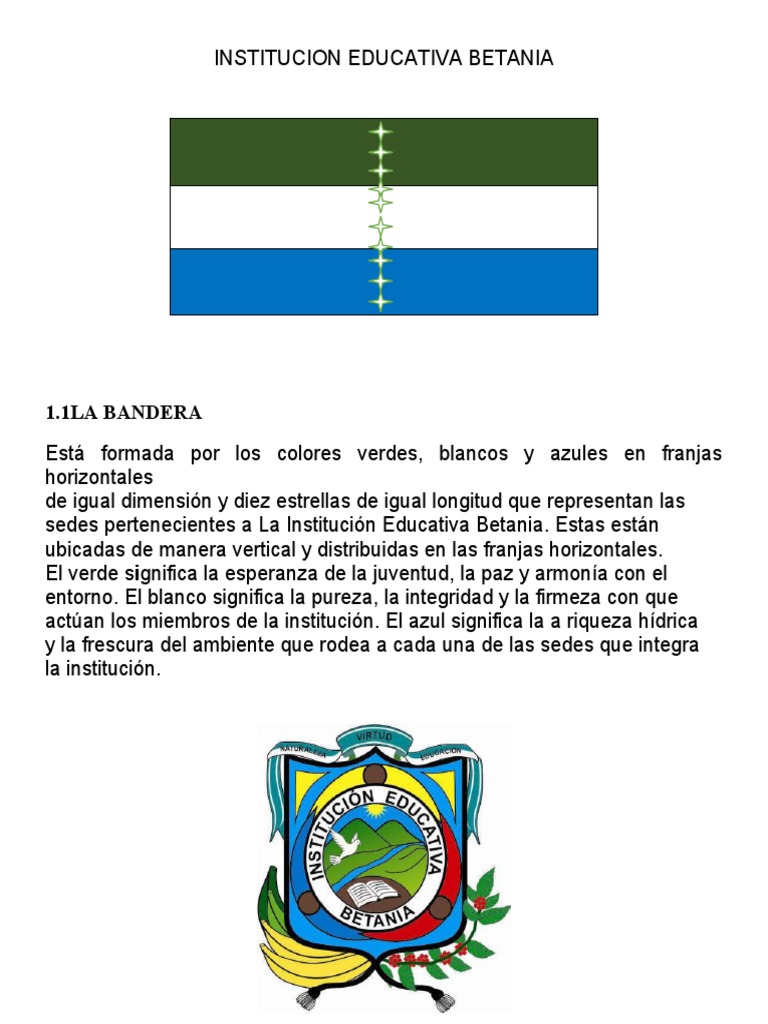 Escudo, Bandera y Himno de Betania | PDF | Amor | Los símbolos