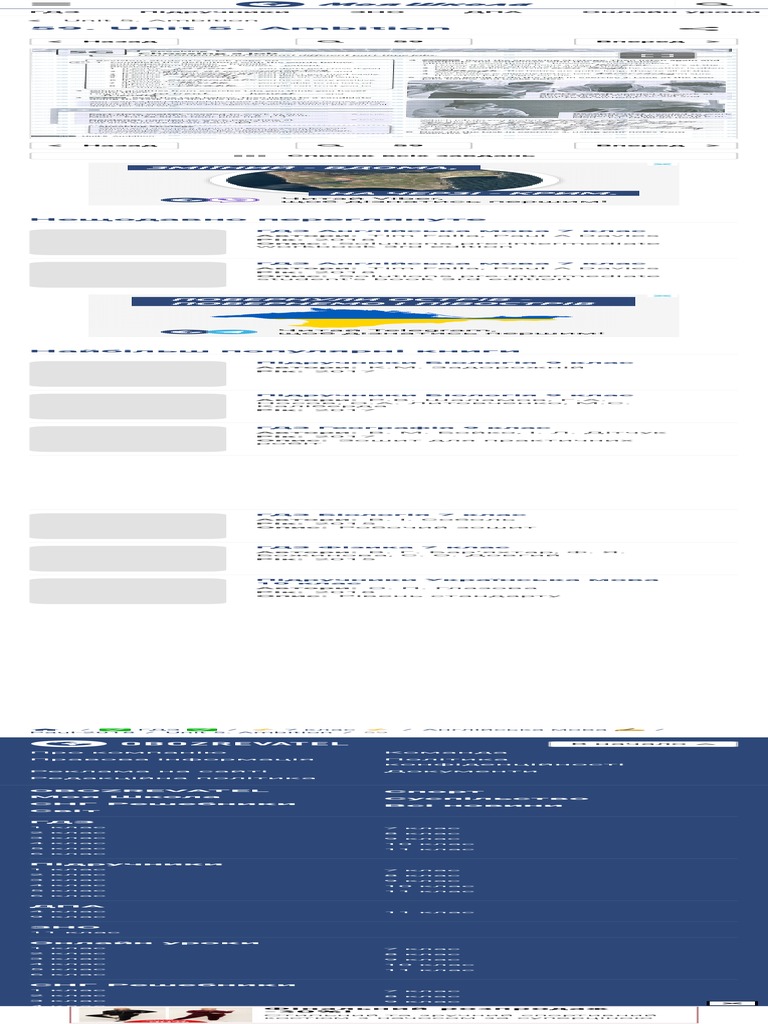 59 - Unit 5. Ambition ⏩ ГДЗ Англійська мова 7 клас Tim Falla 2018 ⭐ shkola.obozrevatel 2 | PDF