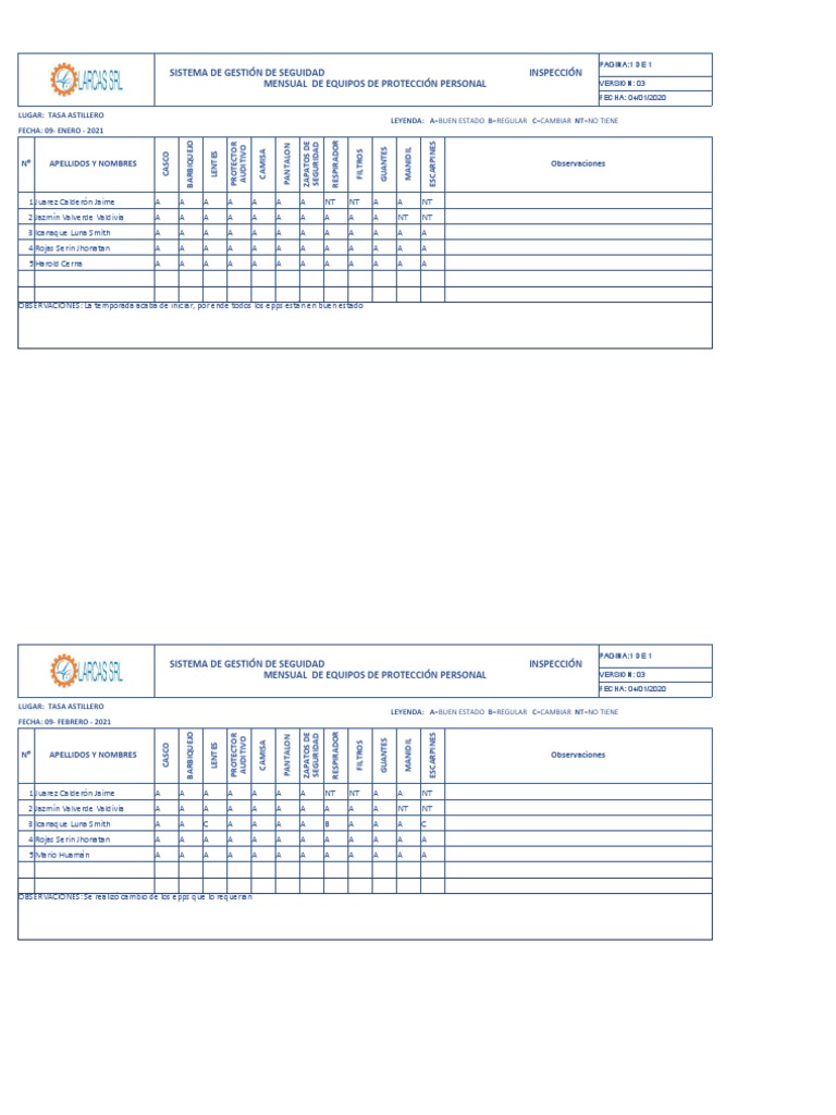 Inspeccion de Epps | PDF