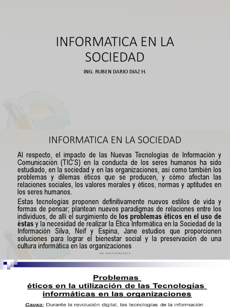 Informatica en La Sociedad | PDF | Informática