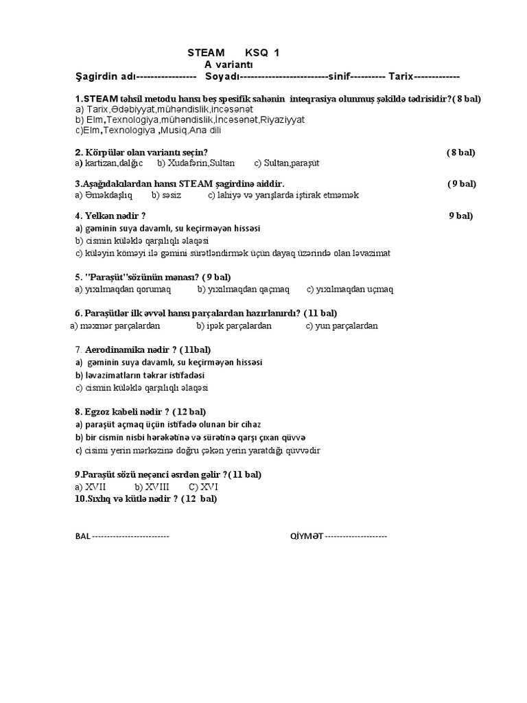 STEAM KSQ 1 A Var | PDF