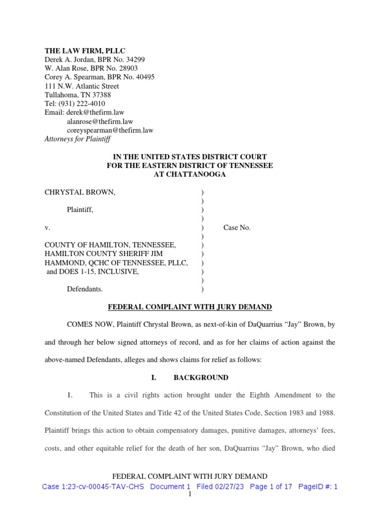 Brown Silverdale Lawsuit | PDF | Lawsuit | Complaint