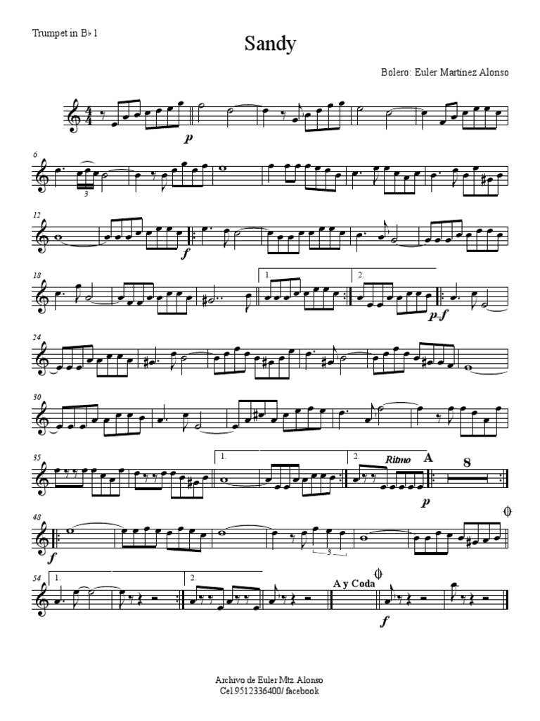 Sandy - Trumpet in BB 1 | PDF