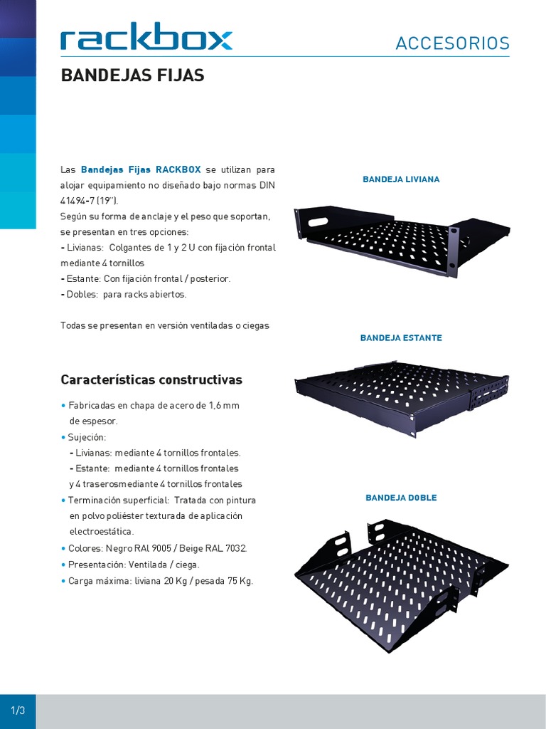 9 - Acc Racks - Bandejas Fijas | PDF | Bienes manufacturados | Coche