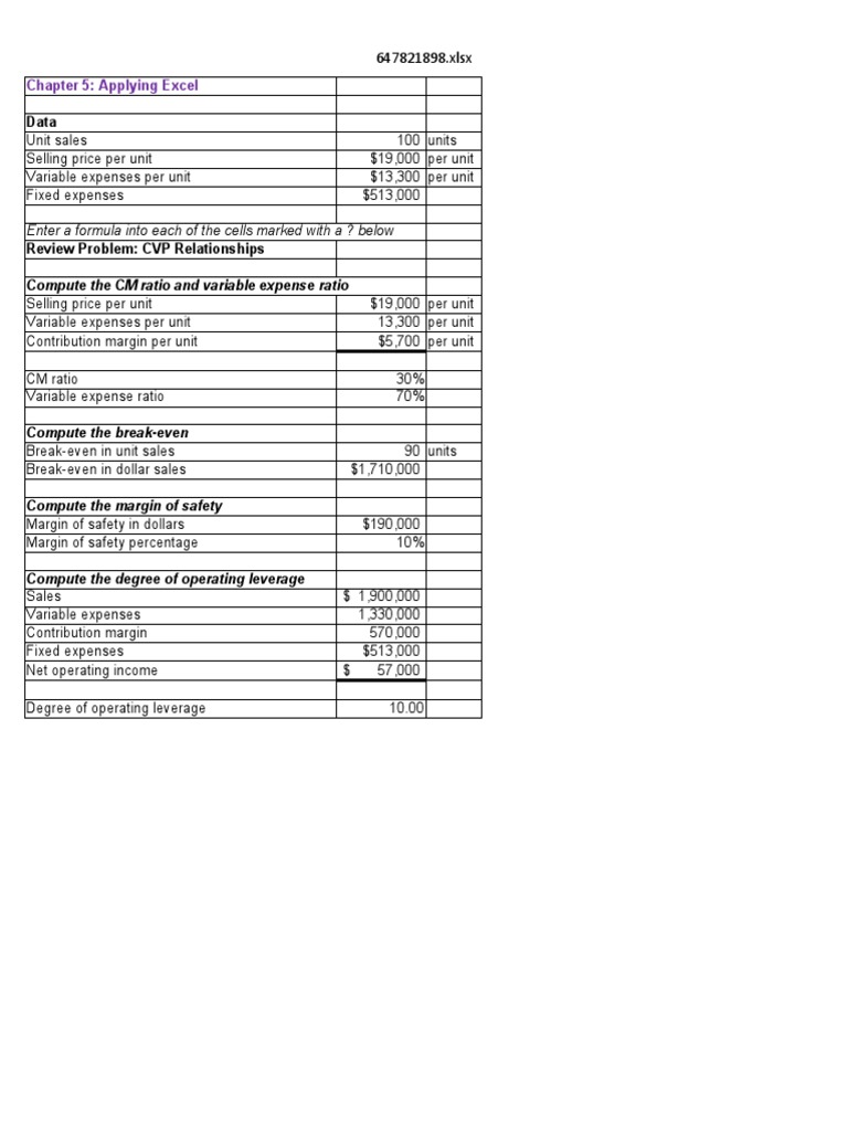 Chapter 5 Applying Excel Student Form | PDF