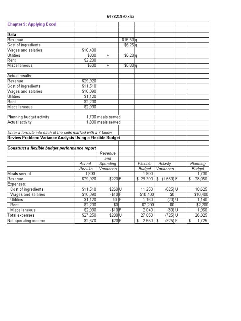 Chapter 9 Applying Excel Student Form | PDF