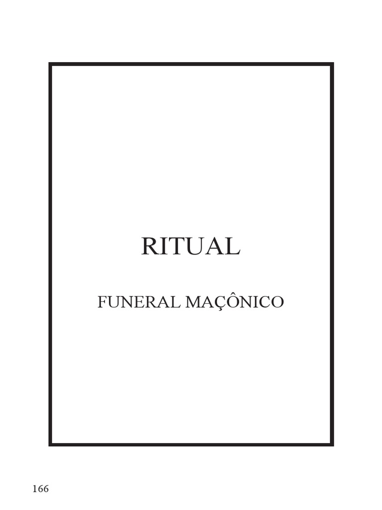 Ritual Funeral Maçônico | PDF | Loja Maçônica | Maçonaria
