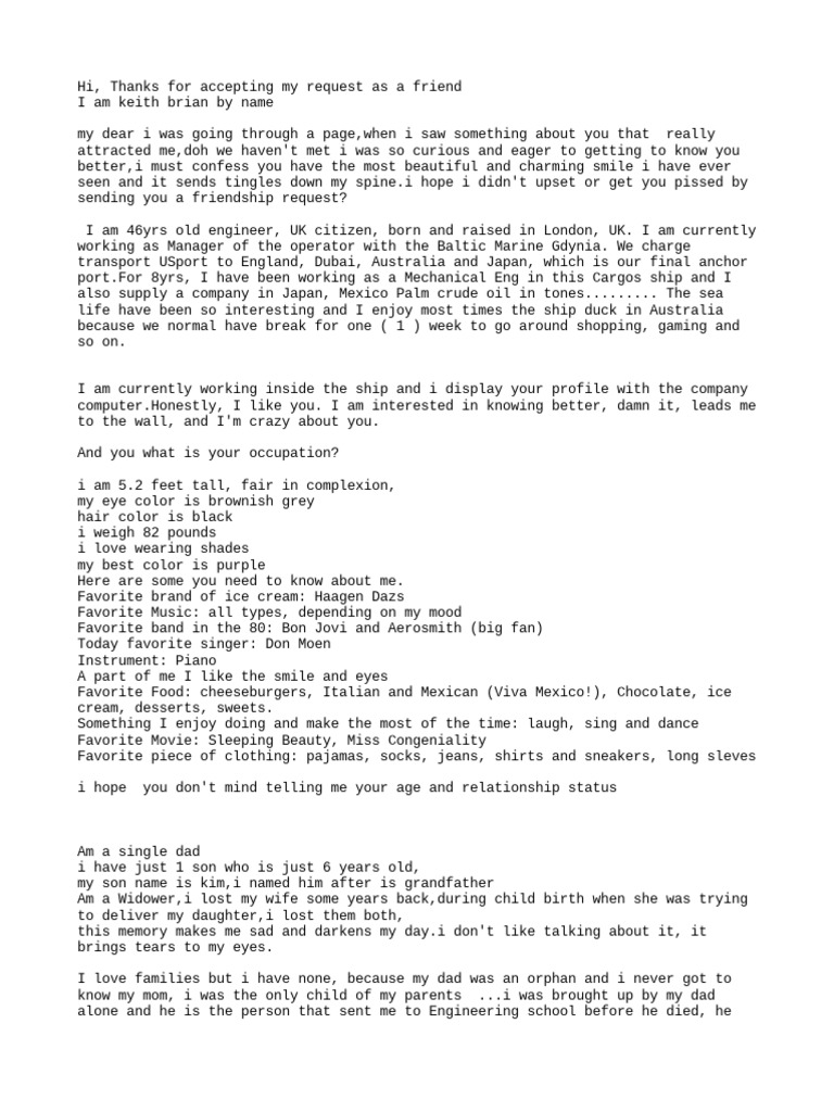 Ship Engineer Format 22 TXT | PDF | Love | Feeling