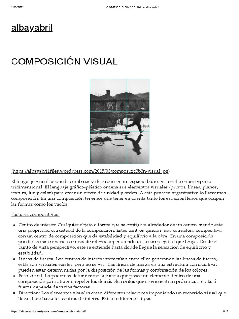 COMPOSICIÓN VISUAL - Albayabril | PDF | Color | Composición (artes ...