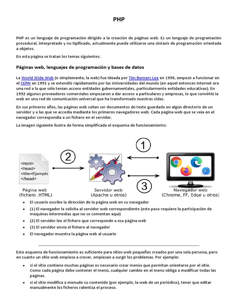 Páginas Web, Lenguajes de Programación y Bases de Datos: World Wide Web ...