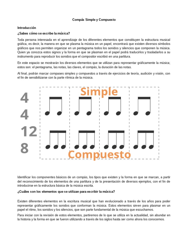 Compases y Algo Más | PDF | Clave | Notación musical