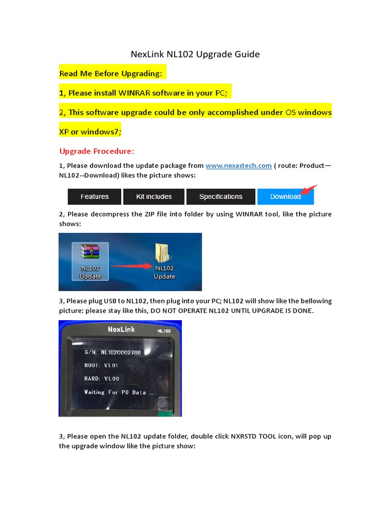 Nexlink Nl102 Upgrade Guide | PDF
