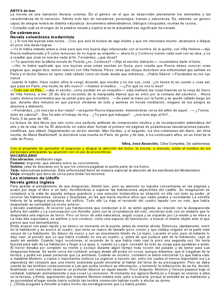 Fragmentos de Novelas y Misterios | PDF | Narración | Novelas