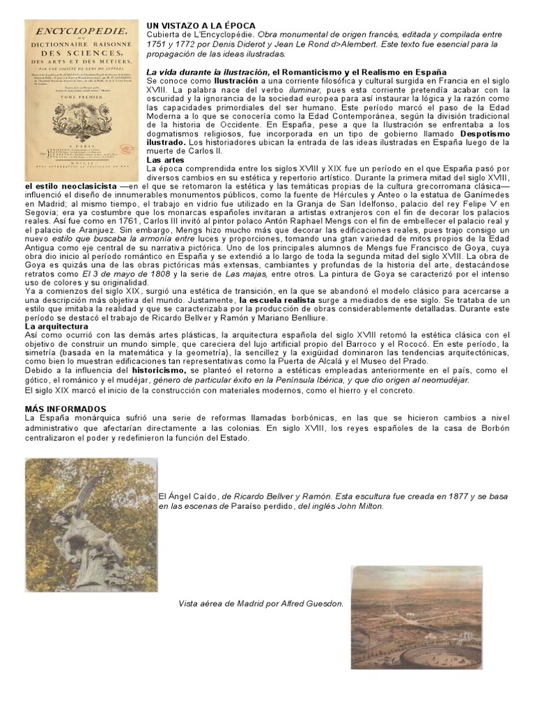 Arte y Cultura en España: Ilustración al Realismo | PDF | Francisco ...