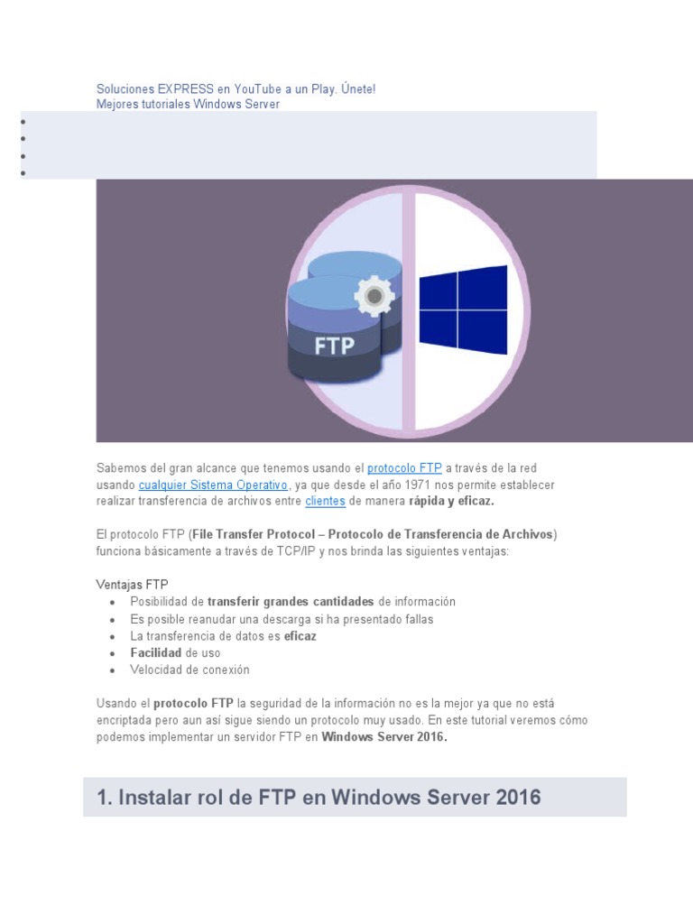 Creacion Del Servicio FTP | Descargar gratis PDF | Protocolo de transferencia de archivos ...