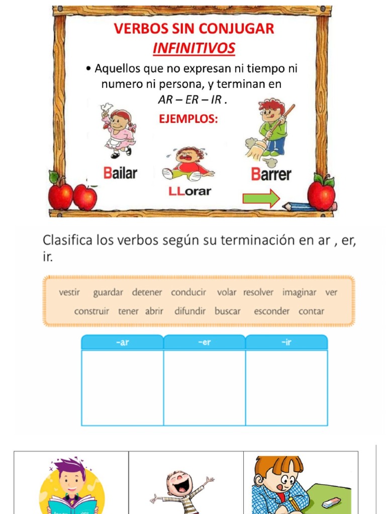 El Verbo en Su Forma Infinitiva | PDF