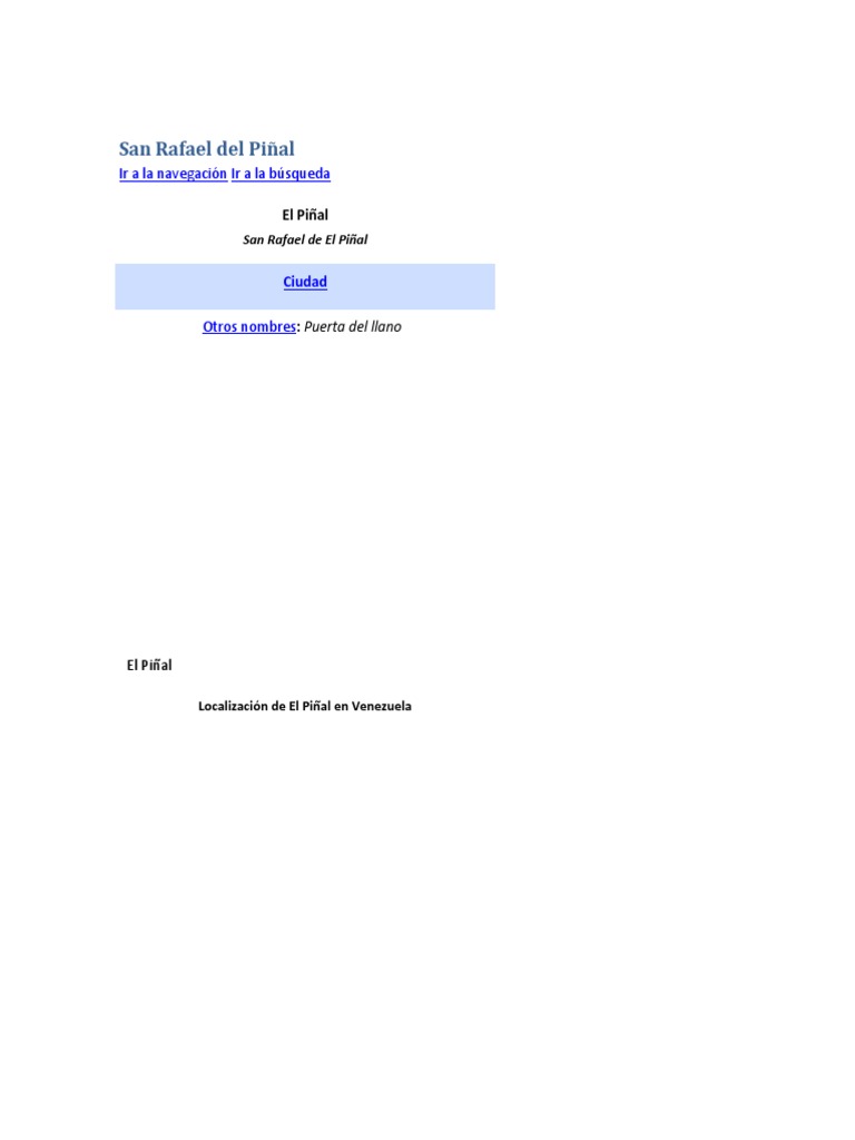 San Rafel Del Piñal | PDF