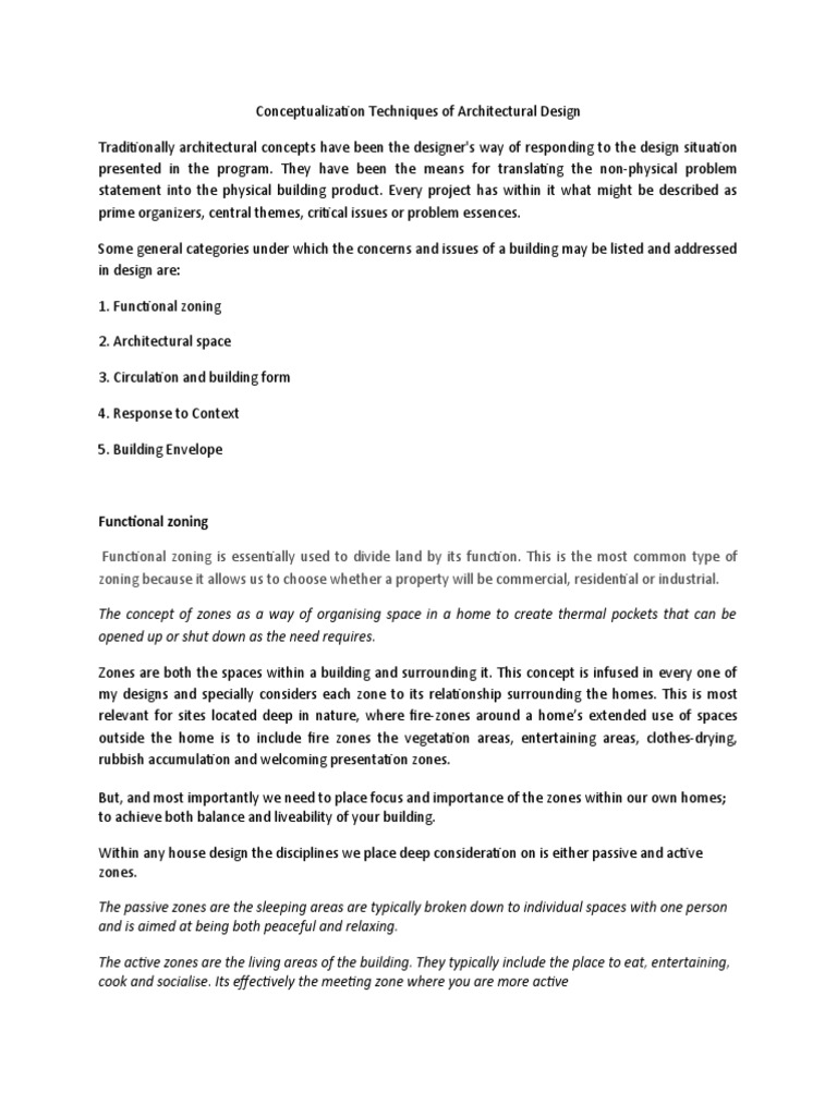 Conceptualization Techniques of Architectural Design | PDF | Creativity ...