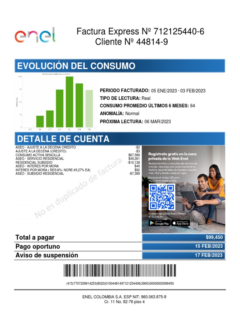 Factura Codensa | PDF