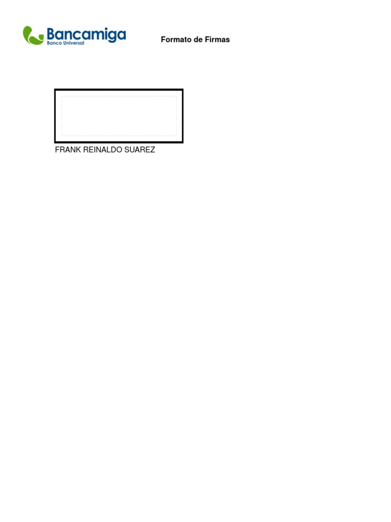 Formato Firma Bancamiga | PDF