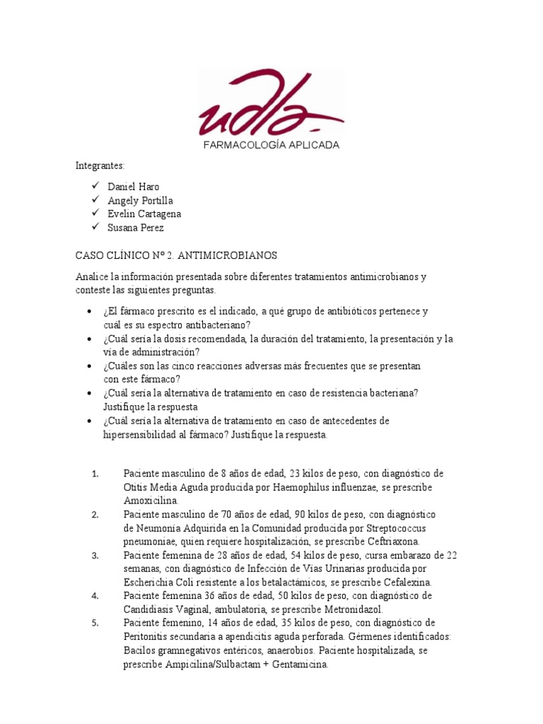 Antibióticos y tratamientos en sinusitis | PDF | Resistencia ...