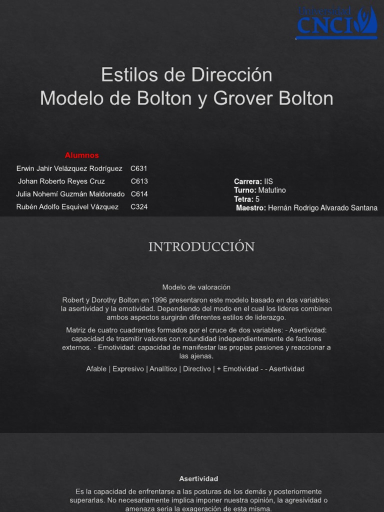 Modelo de Bolton y Grover | PDF
