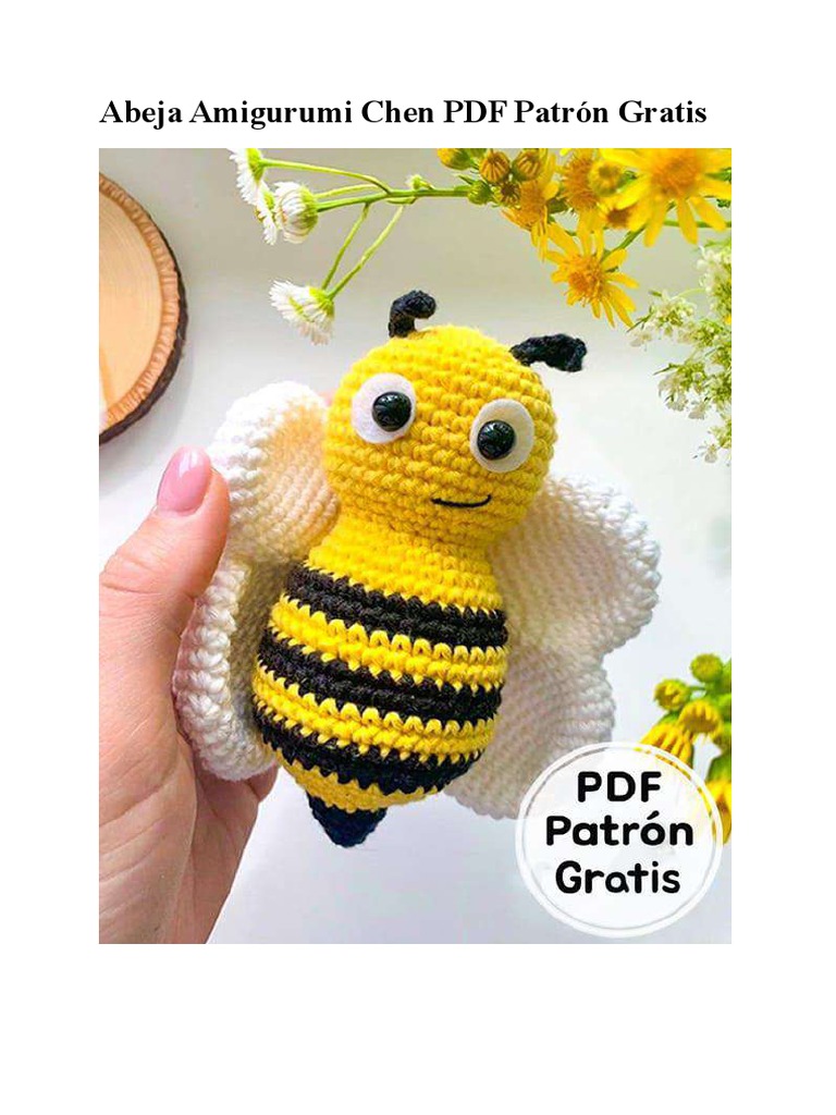 Abeja Amigurumi Chen PDF Patron Gratis | PDF | Amigurumi | Tejer