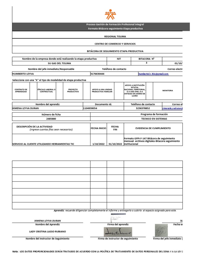 BITACORA Sena | PDF BITACORA Sena | PDF