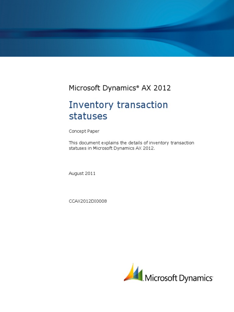 Inventory Transaction Statuses | PDF | Receipt | Inventory