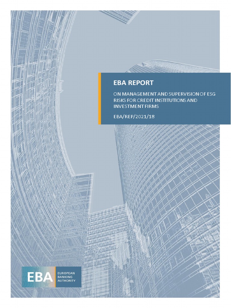 EBA Report On ESG Risks Management and Supervision | PDF | Risk ...