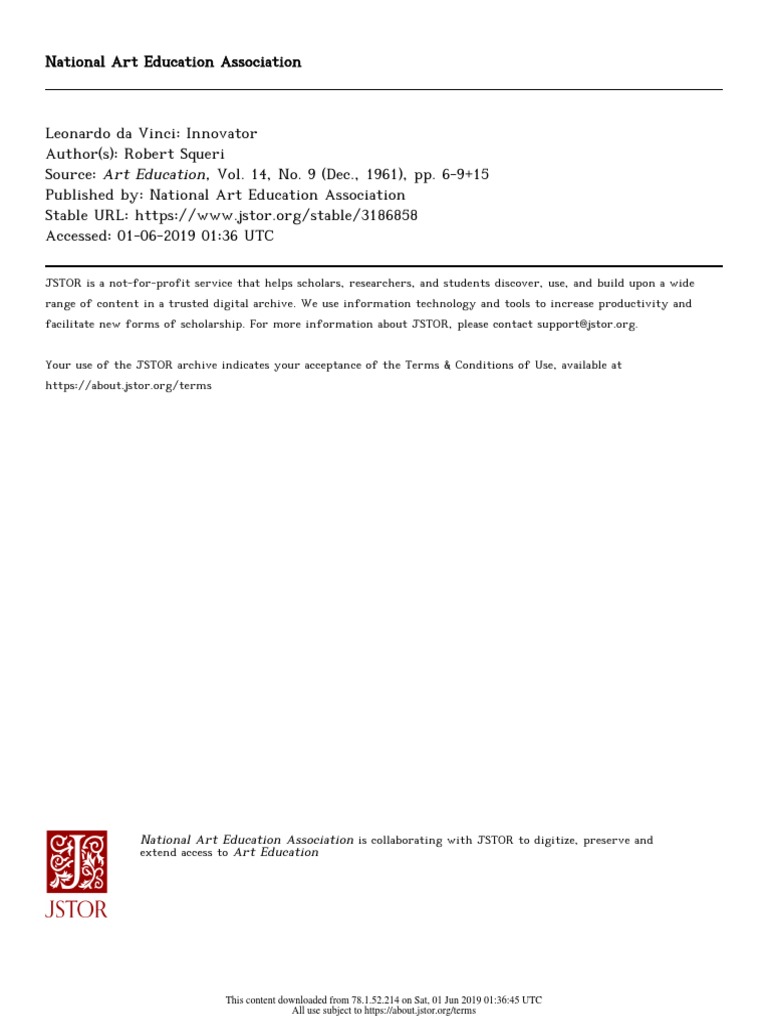 Leonardo: Art's Renaissance Innovator | PDF | Leonardo Da Vinci | Knowledge