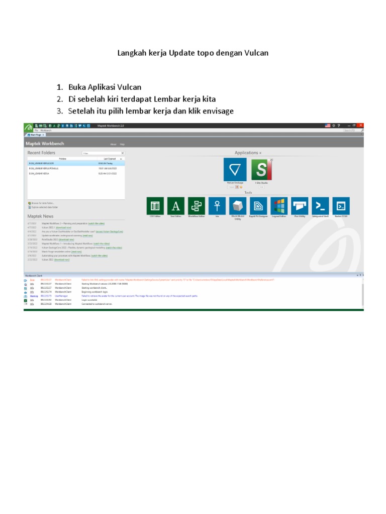 Langkah Kerja Update Topo Dengan Vulcan | PDF