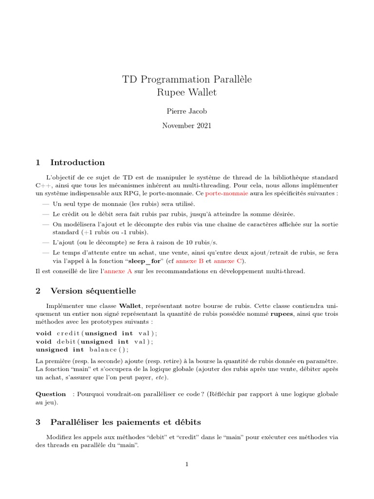 TD 2021 2022 3is Tdprogpara | PDF | Thread (informatique) | Parallélisme (informatique)