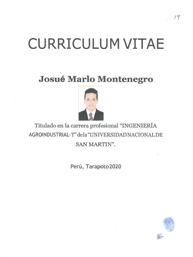 Curriculum Vitae Josue | PDF