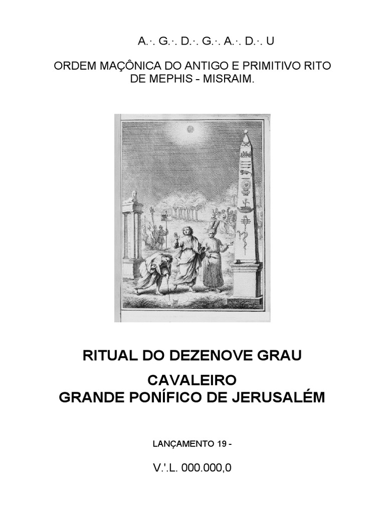 19 Grado 01 Ritual de Caballero Gran Pontifice - GN.PT | PDF | Loja ...