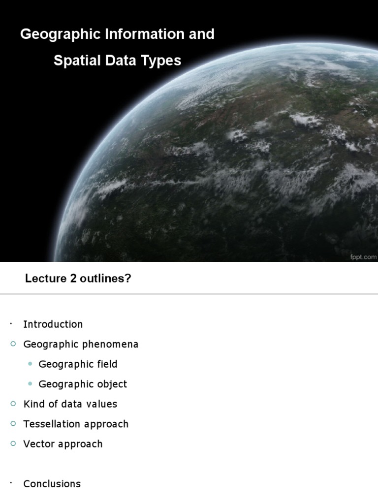 GIS Lec2 Spatial Data Types Final | PDF | Geographic Information System | Vertex (Geometry)