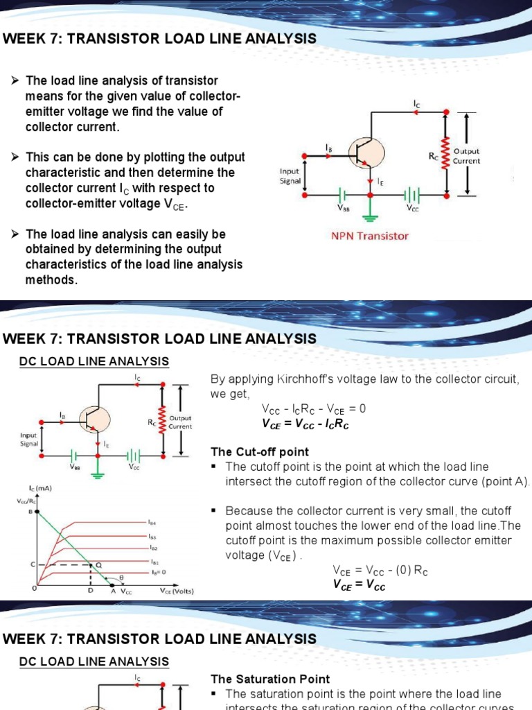 Transistor Load Line Analysis | PDF | Bipolar Junction Transistor | Electrical Circuits