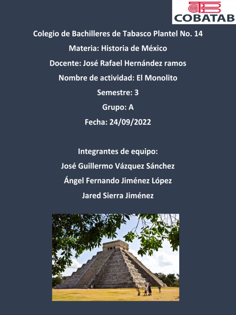 El Monolito PDF | PDF | Península de Yucatán | Civilización maya
