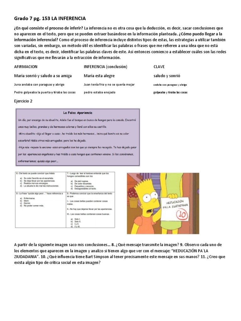 Inferencias en Textos Informativos | PDF | Información | Inferencia