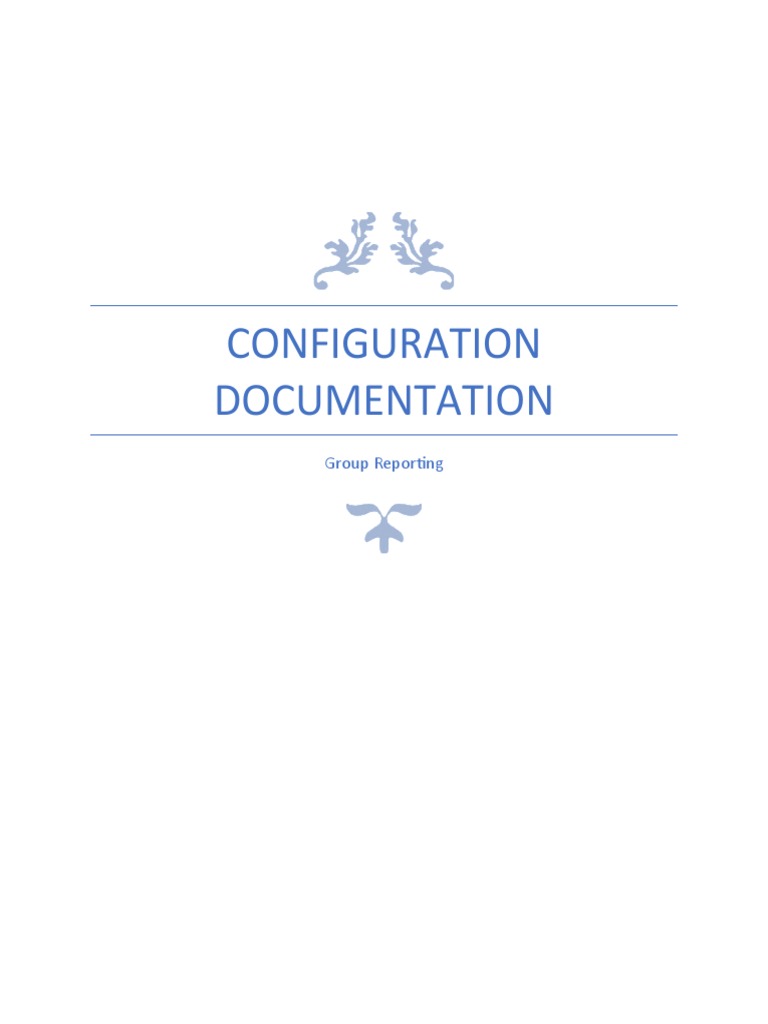 Configuration Documentation For Group Reporting | PDF | Parameter (Computer Programming ...